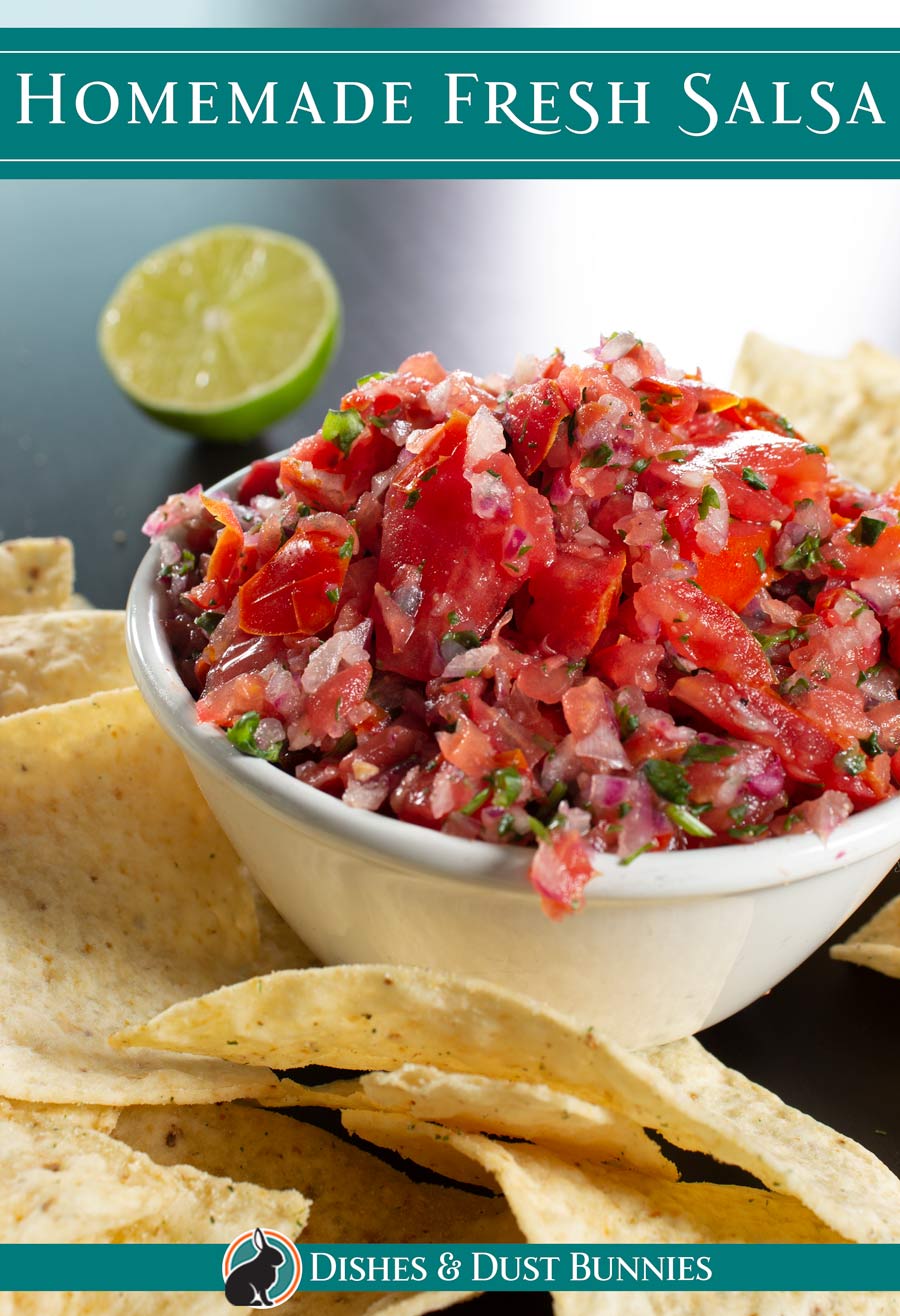 Homemade Fresh Salsa - Dishes & Dust Bunnies