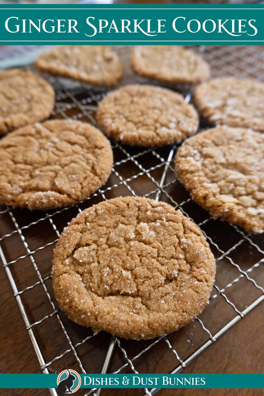 Ginger Sparkle Cookies - Dishes & Dust Bunnies