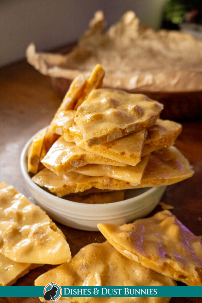 An Easy Homemade Peanut Brittle Recipe - Dishes & Dust Bunnies